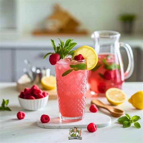 Raspberry Lemonade Delight Mocktail Recipe Thirsty Tales