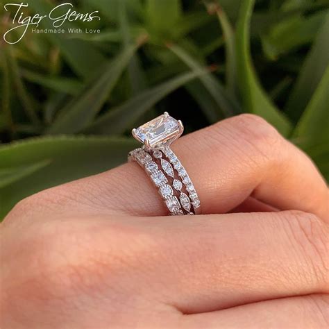 1 4 Ctw Princess Art Deco Engraved Eternity Band Artofit