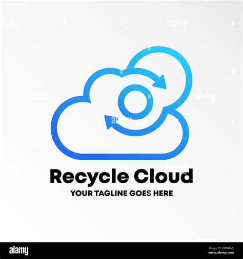 Simple And Unique Cloud With Gear And Recycle Image Graphic Icon Logo