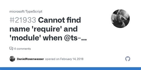 Cannot Find Name Require And Module When Ts Check Is On · Issue