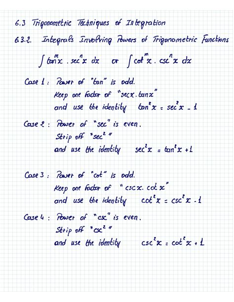 Solution Math112 Trigonometric Techniques Of Integration Studypool