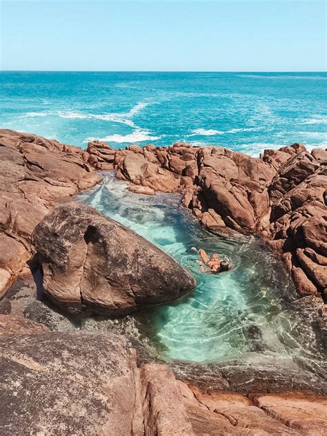 Tidal Rock Pools Yallingup Western Australia Australia Travel