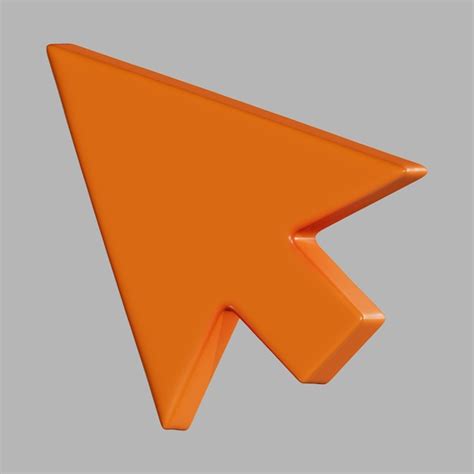 3d Cursor Mouse Arrow White Premium Psd