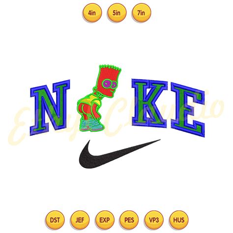 Nike And Bart Embroidery Design Nike Logo Embroidery Digi Inspire