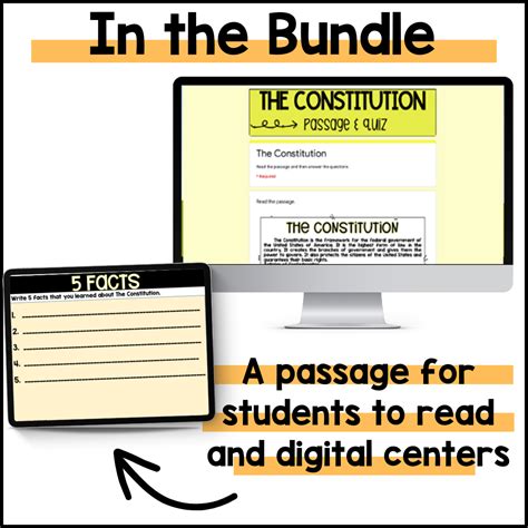 The Constitution History Reading Passage Centers And 3d Project Cube