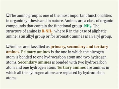 Amines And Its Classification Properties And Synthesis Details Pptx