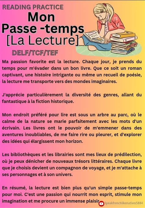 Mon Passe Temps PrÉfÉrÉ 2024 Öğrenme Fransızca Bilgi
