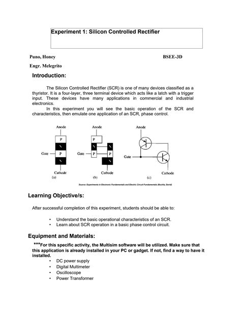 Silicon Controlled Rectifier In Spanish At Cynthia Forsman Blog