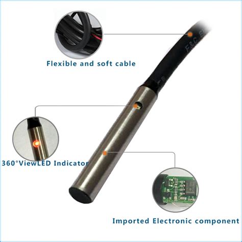 M4 Minature Inductive Proximity Sensor Ip67 12v Embedded Inductive Sensor M4 Proximity Switch