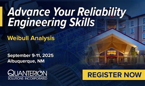 September 2025 Reliability Engineering Open Training Weibull Analysis Rmqsi Knowledge Center