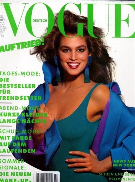 Vogue Germany March 1988 Cindy Crawford Cindy Crawford Vogue