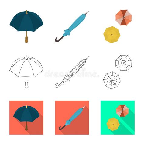 Vector Illustration Of Protection And Closed Symbol Set Of Protection