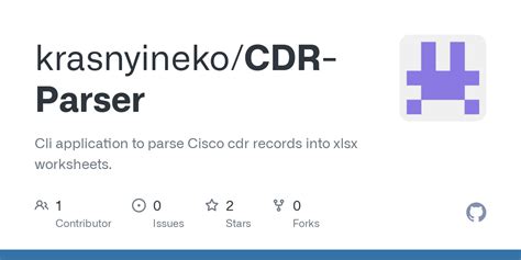 Github Krasnyinekocdr Parser Cli Application To Parse Cisco Cdr Records Into Xlsx Worksheets