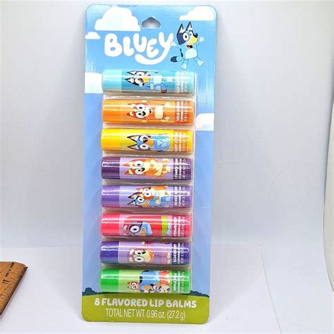 Bluey Cartoon Lip Balm Set 8 Piece Bundle Pack Fruit Flavors In 2024