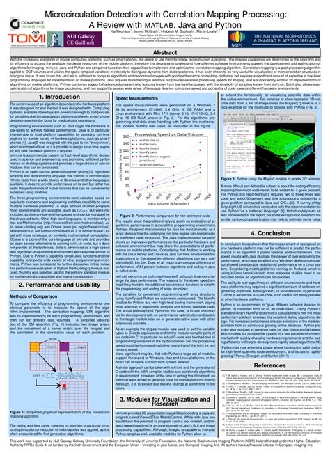 Pdf Microcirculation Detection With Correlation Mapping Processing A