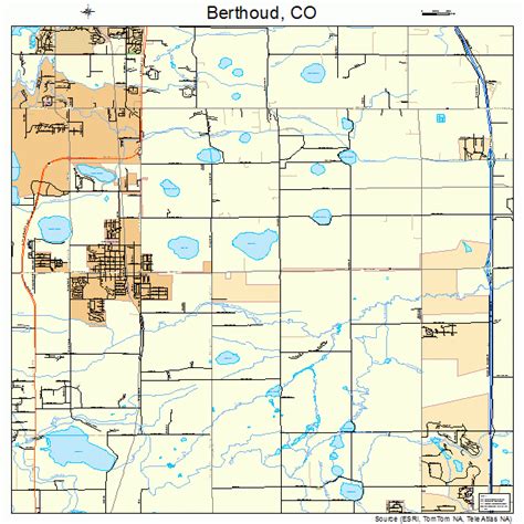 Berthoud Colorado Street Map 0806255 Berthoud Colorado Street Map 0806255