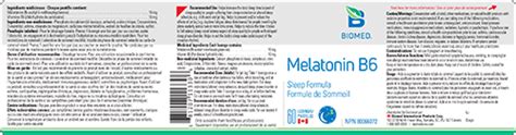 Melatonin B6 60 Lozenges Biomed