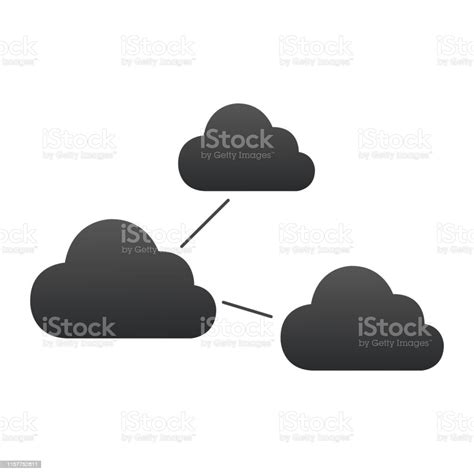 구름 연결 벡터 아이콘입니다 소셜 네트워크 개념입니다 웹 및 소프트웨어 인터페이스를 위해 설계되었습니다 흰색 배경에서 격리된 벡터 그림 고객 참여에 대한 스톡 벡터 아트 및