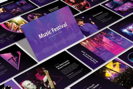 Music Festival Powerpoint Template Incl Minimaltemplate And Pastel