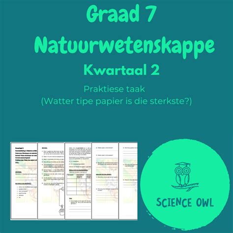Natuurwetenskap Graad 7 Praktiese Taak Fisiese Eienskappe Van Materiale • Teacha