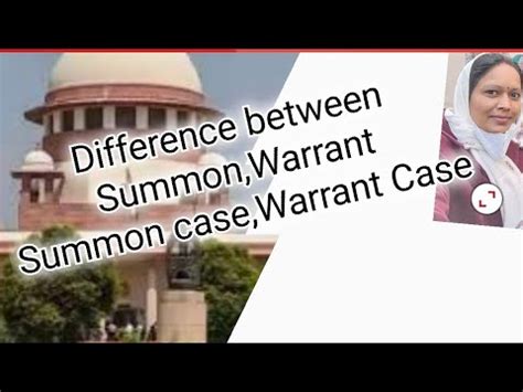 Difference Between Summonsubponea Definition Of Summon Case Warrant