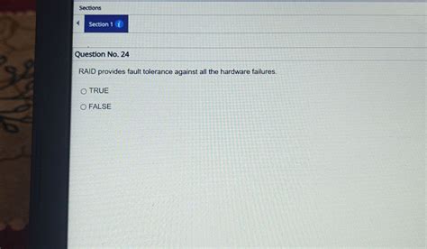 Question No 24 Raid Provides Fault Tolerance Against All The Hardware