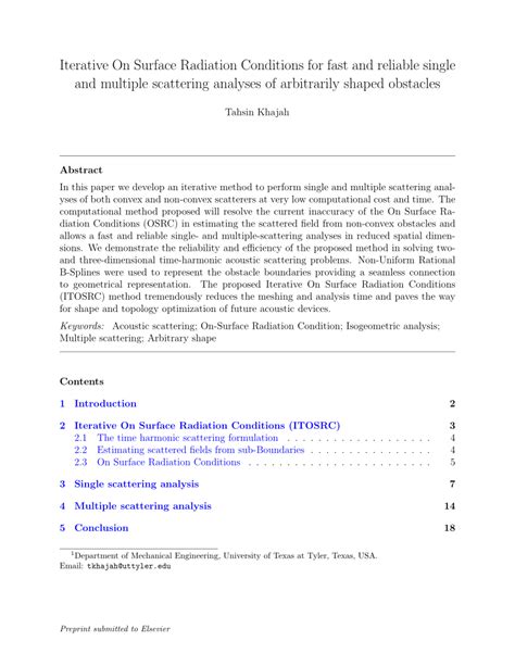 Pdf Iterative On Surface Radiation Conditions For Fast And Reliable