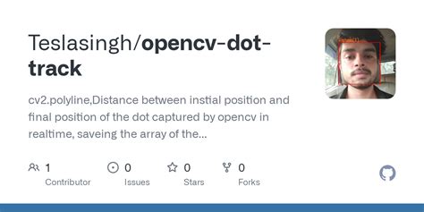 GitHub Teslasingh Opencv Dot Track Cv2 Polyline Distance Between