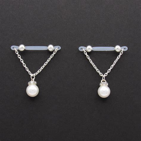 Pearl Nipple Rings Thyye