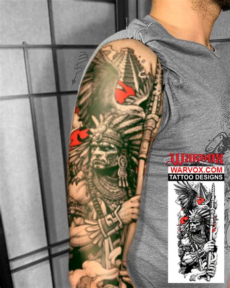 Aztec Tattoo Sleeve Stencils Authentic Designs For Body Art