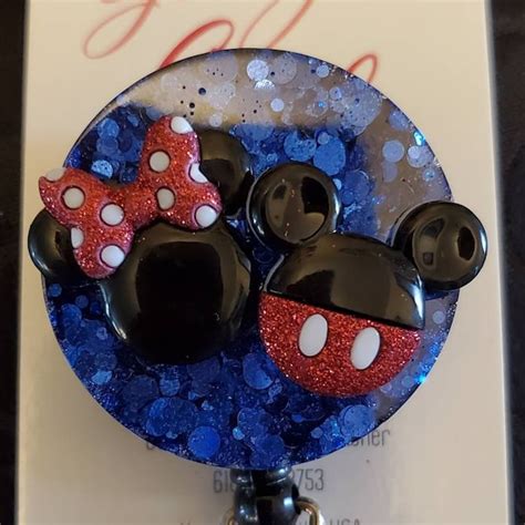 Mickey Mouse Badge Reel Svg Etsy