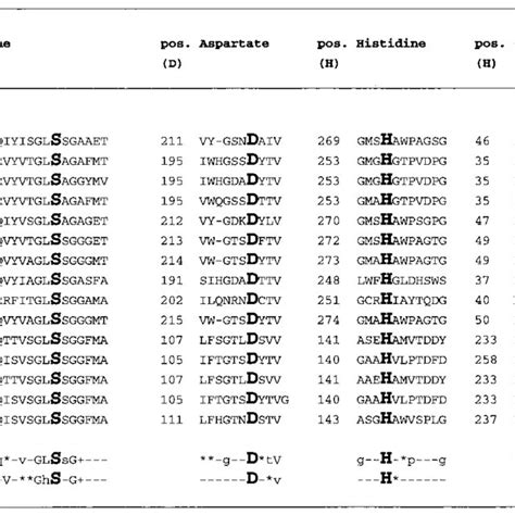 Alignment Of Catalytic Amino Acids Of Pha Scl Depolymerases An