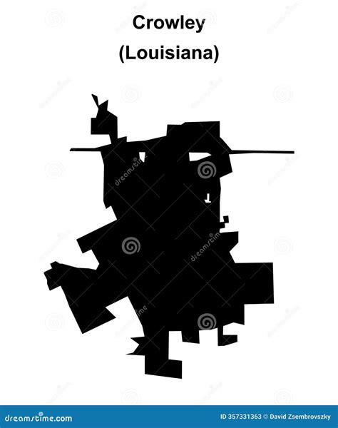 Crowley Outline Map Stock Illustration Illustration Of Outline 357331363