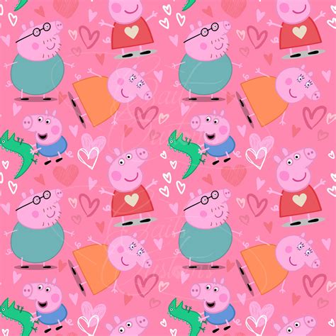 Valentine Peppa Seamless Pattern Etsy