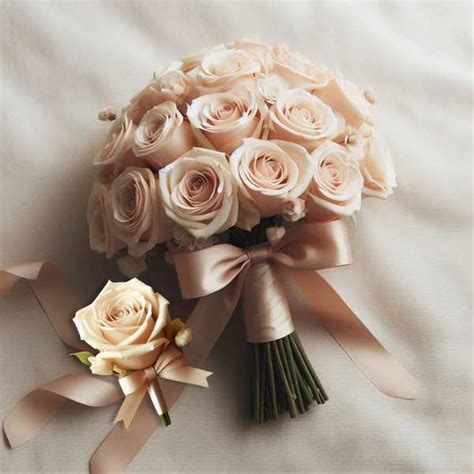 Rose Gold Wedding Bouquet 60 Photos