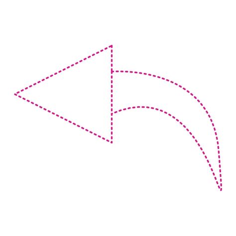 Curved Up Arrow With Broken Line Vector Images Depositphotos