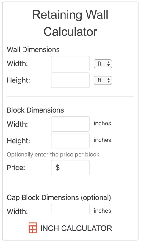 Retaining Wall Block Circle Calculator Wall Design Ideas