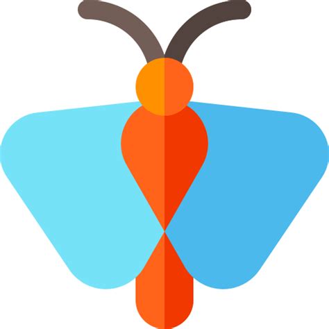 Moth Basic Rounded Flat Icon