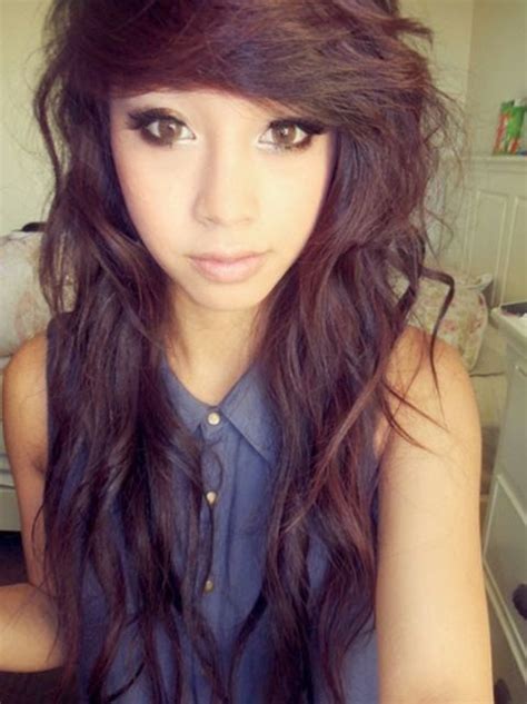 Wavy Emo Hairstyles For Girls Curly Scene Hair Emo Hair Scene Hair