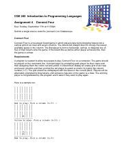 A4.pdf - CSE 240 Introduction to Programming Languages Assignment 4 ...