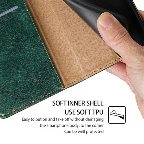 For Itel A50C 4G Gloss Oil Solid Color Magnetic Leather Phone Case Green Alexnld Com