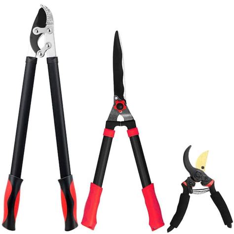 23 In Steel Hedge Shears With 25 In Loppers And 8 In Pruning Shears Hy829 4 The Home Depot