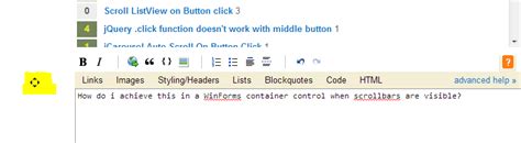 C Middle Button Click To Scroll Stack Overflow