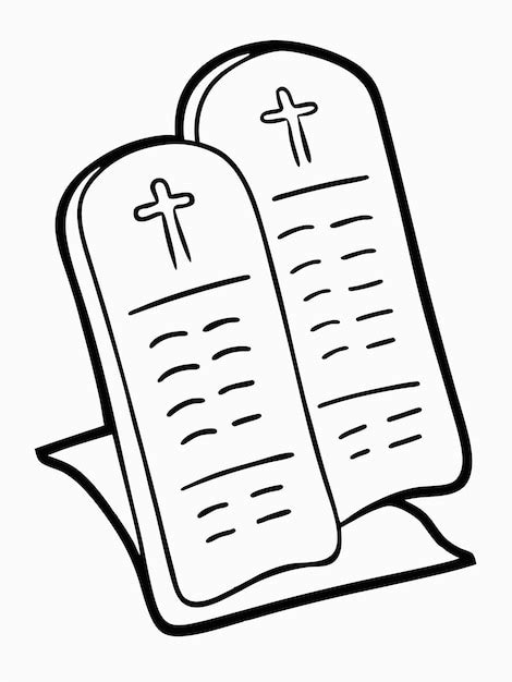 10 Commandments Tablets Coloring Page 2025