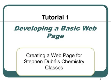 ppt developing a basic web page powerpoint presentation free
