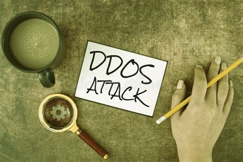 text showing inspiration ddos attack business showcase disturbed