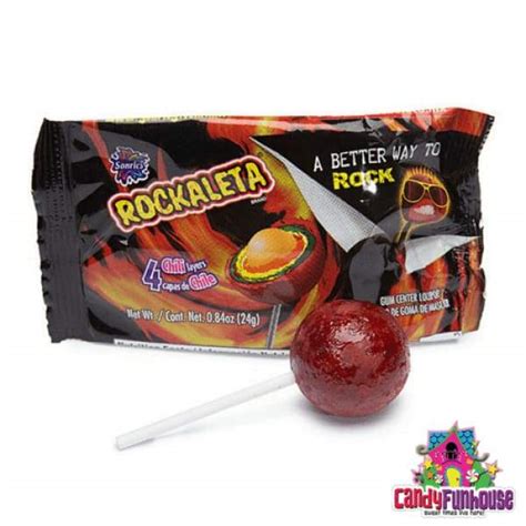 Rockaleta Lollipop 4 Chilli Layers Gum Center