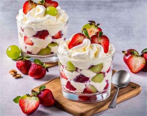 Postre Frutas Comida Crema Postre De Frutas Con Crema De Avena Receta