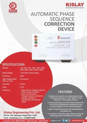 Sheet Metal 50 Phase Sequence Correction Device At Rs 12000 In Hapur