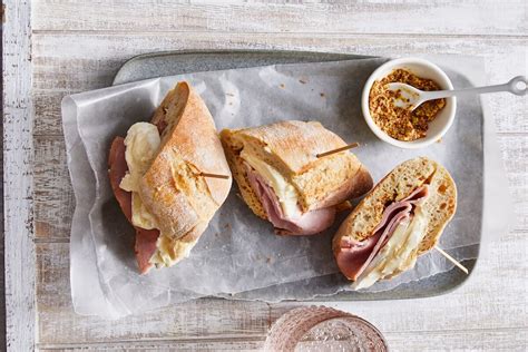 French Baguette Ham And Cheese Sandwich